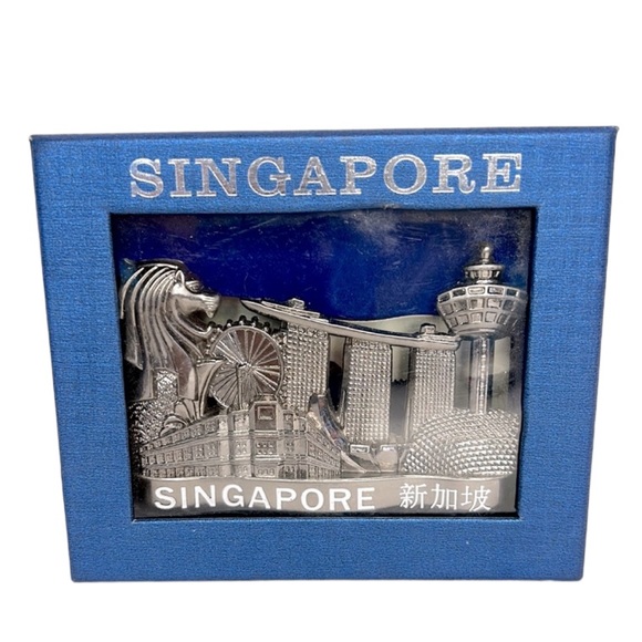 Singapore | Office | Singapore Metal Business Card Holder Silver ...